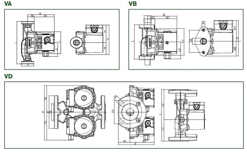 ≡ Циркуляционный насос DAB VA35/180 купить в Киеве, Украине