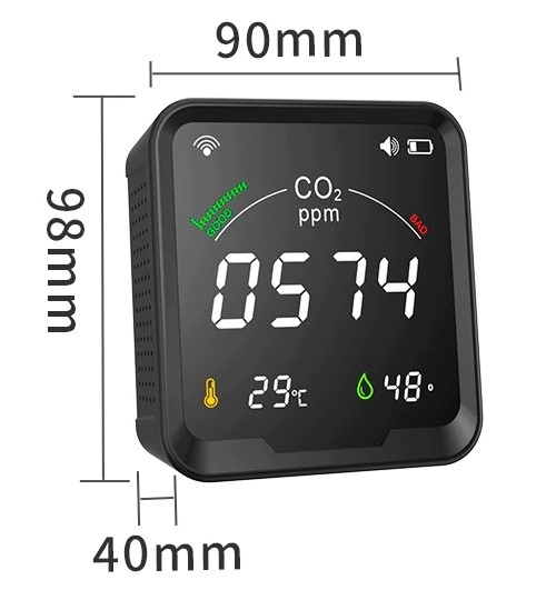 ≡ Smart Wi Fi Датчик Co2 температуры и влажности Tuya купить в Киеве